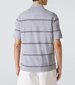 Brunello Cucinelli Striped Cotton Polo Shirt