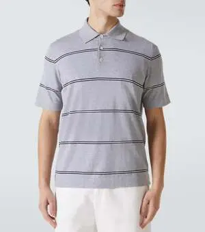 Brunello Cucinelli Striped Cotton Polo Shirt