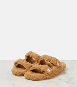 JIMMY CHOO Fayence Shearling Sandals