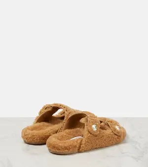 JIMMY CHOO Fayence Shearling Sandals