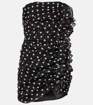 Nina Ricci Polka-dot Silk Chiffon Minidress
