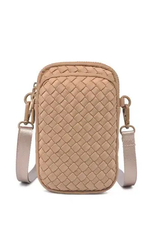 SOL AND SELENE Divide & Conquer Woven Neoprene Bag - Nude
