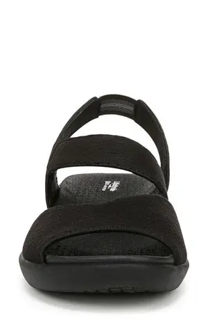 LIFESTRIDE Bzees Quarter Strap Slip-on Sandal - Black Fabric