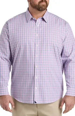 UNTUCKIT FIT BY DXL Big & Tall Dolcetto Sport Shirt - Pink
