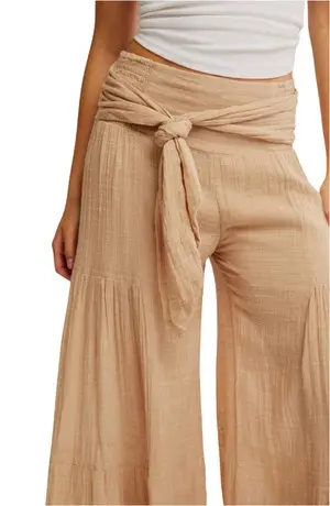 Free People Tie-waist Wide-leg Pants