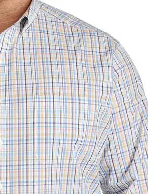 OAK HILL BY DXL Big & Tall Medium Plaid Performance Sport Shirt - Multi