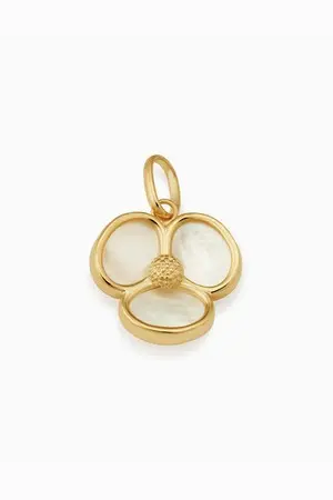 ORADINA 14k Pearl Pendant Charm - Yellow Gold