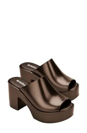 Melissa Hype Platform Slide Sandal - Bronze