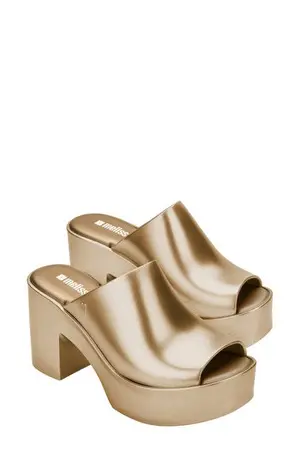 Melissa Hype Platform Slide Sandal - Gold
