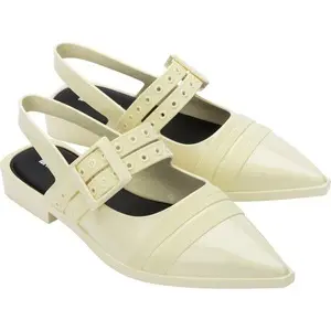 Melissa Ladylike Mary Jane Flats - Beige/ Black