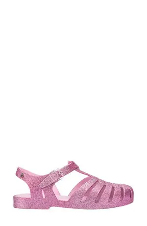 Melissa Possession Glitter Fisherman Sandal - Pink Silver Glitter