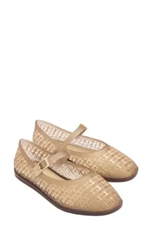 Perforated Mary Jane Flats