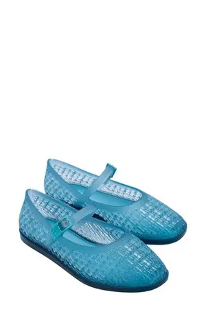 Melissa Harper Mary Jane Flat - Transparent Blue