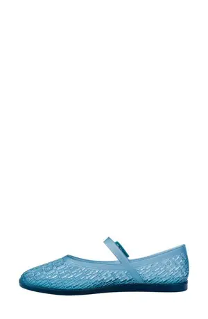 Melissa Harper Mary Jane Flat - Transparent Blue