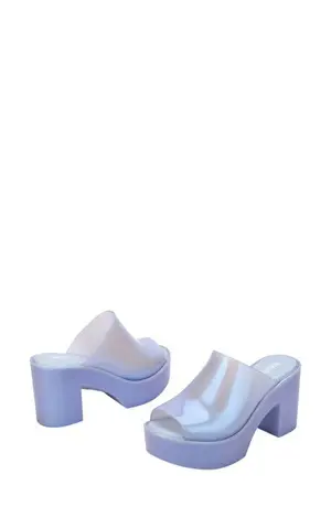 Melissa Hype Platform Mule - Pearly Blue
