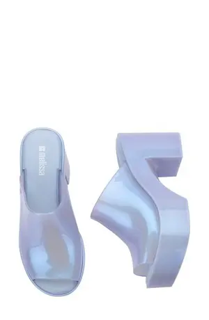 Melissa Hype Platform Mule - Pearly Blue