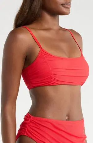 HUTCH Mazina Bikini Top - Solid Red