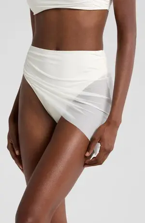 HUTCH Mazina Skirted Bikini Bottoms - Coconut Milk