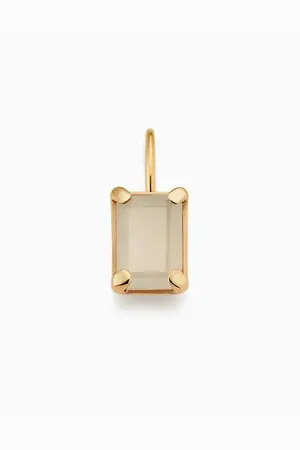 ORADINA 14k Gold Birthstone Pendant Charm - Moonstone - June