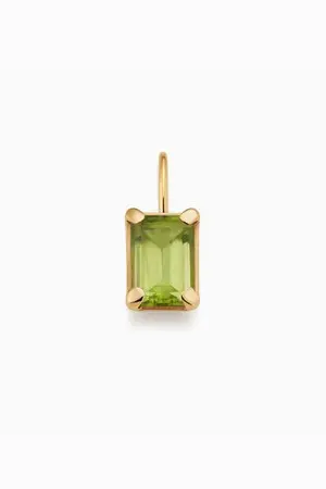 ORADINA 14k Gold Birthstone Pendant Charm - Peridot - August