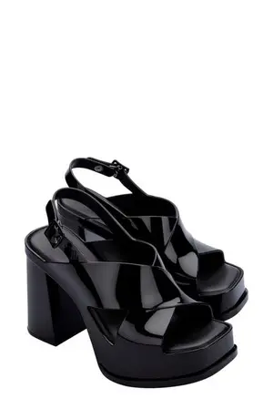 Melissa Dance Slingback Platform Sandal - Black