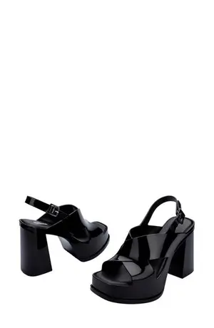 Melissa Dance Slingback Platform Sandal - Black