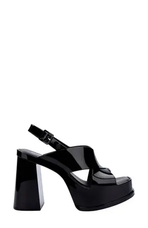 Melissa Dance Slingback Platform Sandal - Black