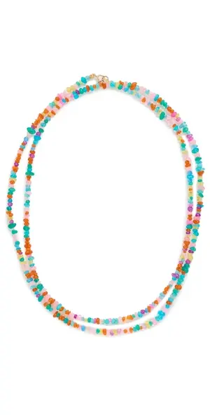 JIA JIA JIA JIA 14k Mini Pebble Opal Long Necklace