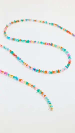 Jia Jia 14k Mini Pebble Opal Long Necklace