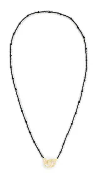 Gorjana Power Gemstone Beaded Necklace - Gold/black Onyx