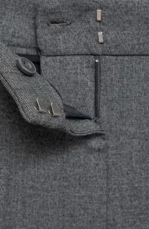 Mango Carlos Straight Leg Trousers - Grey