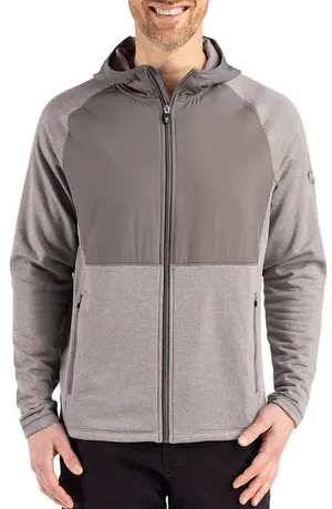 Cutter & Buck Peshastin Fleece Hybrid Jacket - Elemental Grey Heather
