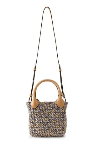 Helen Kaminski Mini Ampara Woven Tote Bag - Lapis Melange/beige