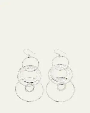 Ippolita Jumbo Hammered Jet Set Hoop Earrings - Silver