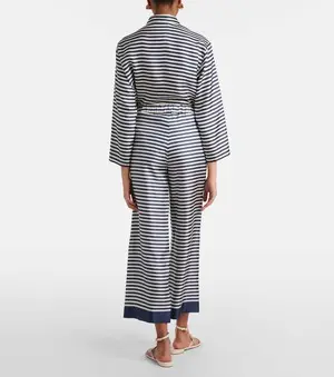 Max Mara Nine Striped Wide-leg Pants