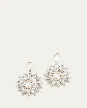 Ranjana Khan Dioses Pearl Earrings - Crystal