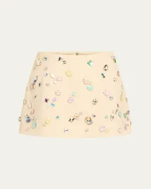 Marc Jacobs Swarovski Mini Wool Bell Skirt