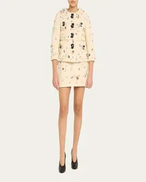 Marc Jacobs Swarovski Mini Wool Bell Skirt