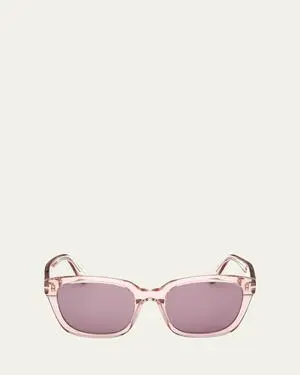 TOM FORD Haylay Rectangle Sunglasses - Pnkoviol