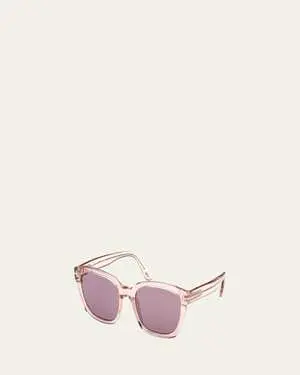 TOM FORD Haylay Rectangle Sunglasses - Pnkoviol