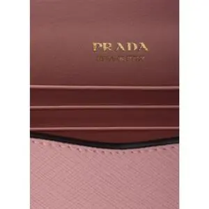 Prada Envelope Flap Saffiano Leather Wallet On Chain