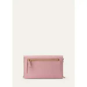 Prada Envelope Flap Saffiano Leather Wallet On Chain