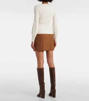 Max Mara Ribbed-knit Cotton Sweater - White