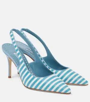Manolo Blahnik Striped Pumps