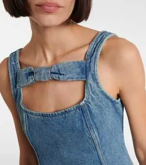 Nina Ricci Bow-detail Denim Minidress