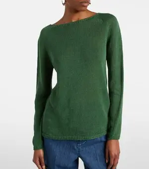 Max Mara Giolino Linen Sweater - Green