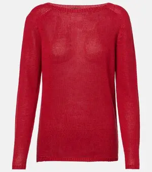 Max Mara Giolino Linen Sweater - Red