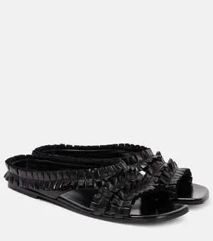 Dries Van Noten Ruffled Leather Sandals