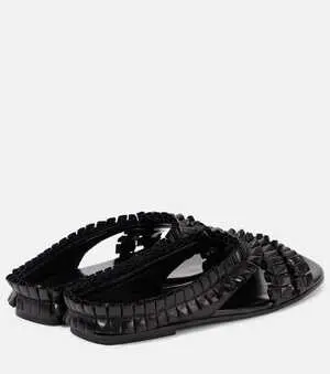 Dries Van Noten Ruffled Leather Sandals