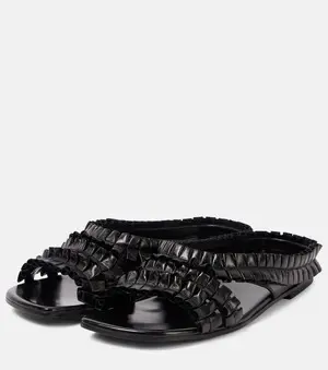Dries Van Noten Ruffled Leather Sandals